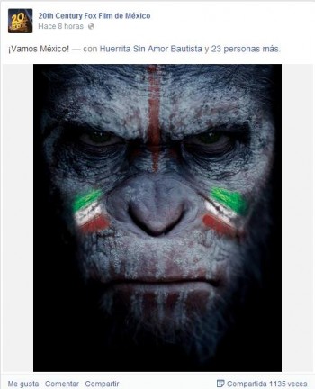20th Century Fox publica simio como apoyo a la Selección Mexicana; le ...