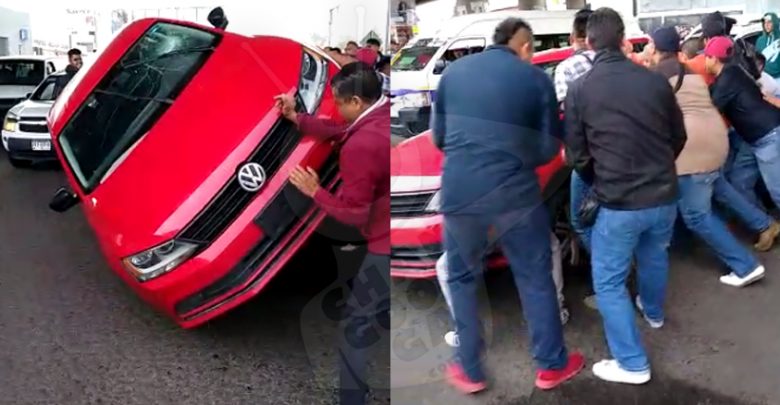 #Morelia Transportistas Agreden Y Entre Risas Voltean Un UBER En Salida ...