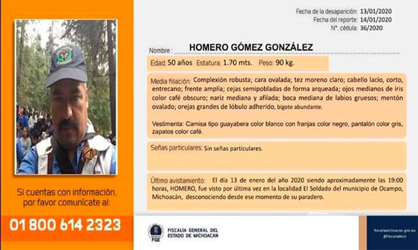 ¡Alerta! Desaparece Ejidatario Michoacano Homero Gómez - Changoonga.com ...