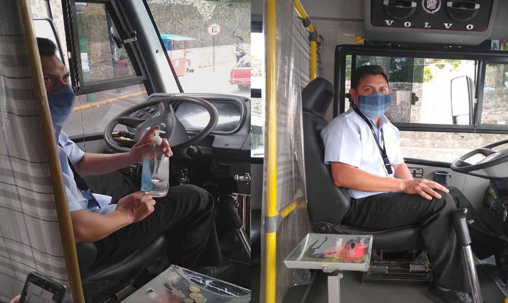 Chofer Desinfecta Dinero Y Obliga A Pasajeros A Usar Gel Antibacterial