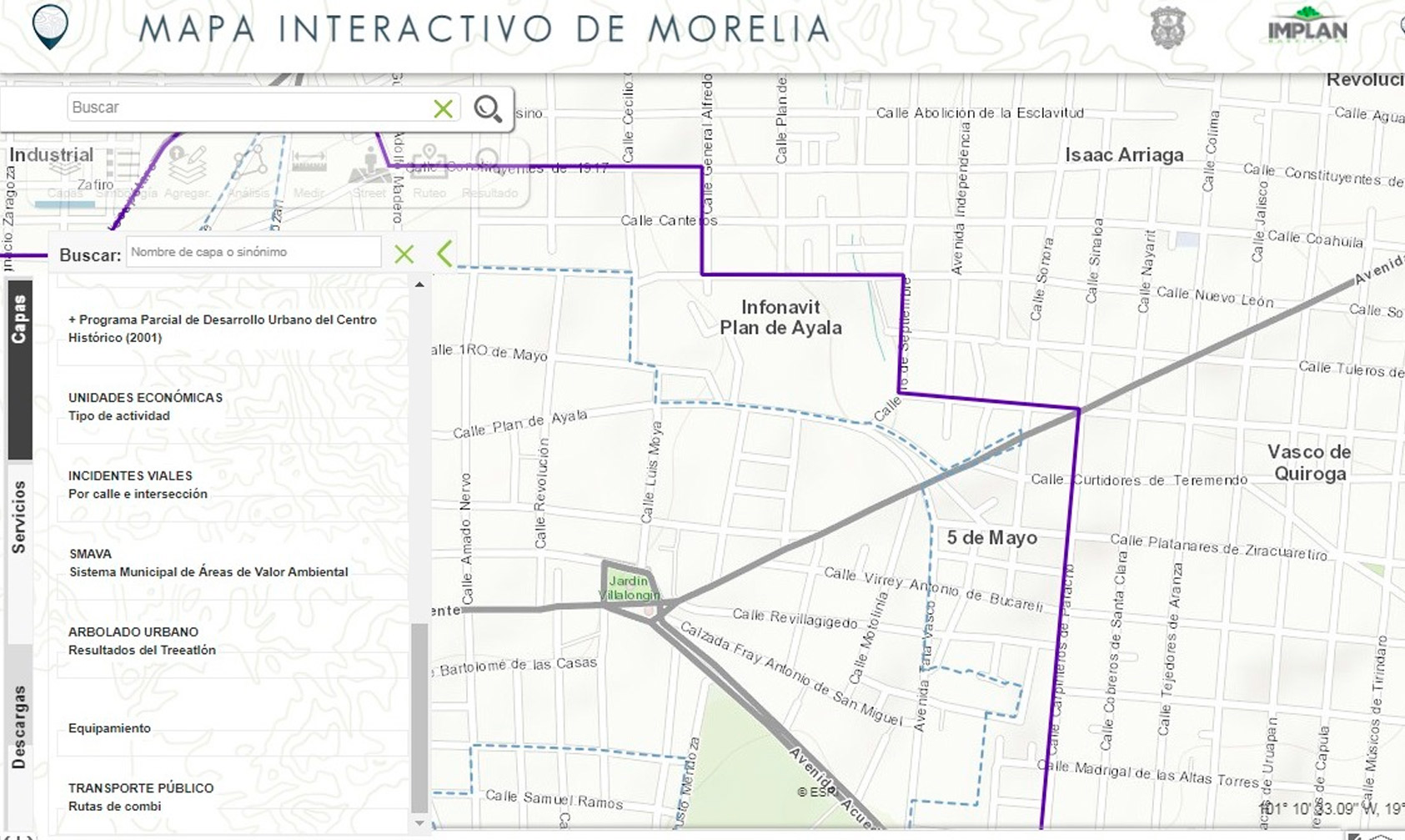 #Morelia Ya Tiene Mapa Virtual Para Que Ubiques Rutas De Transporte ...