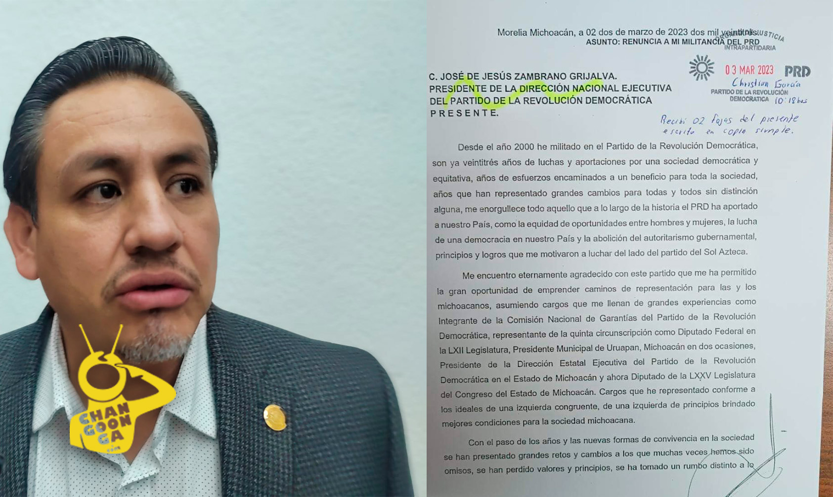 #Michoacán Manríquez Renuncia Al PRD Y También A La Bancada ...