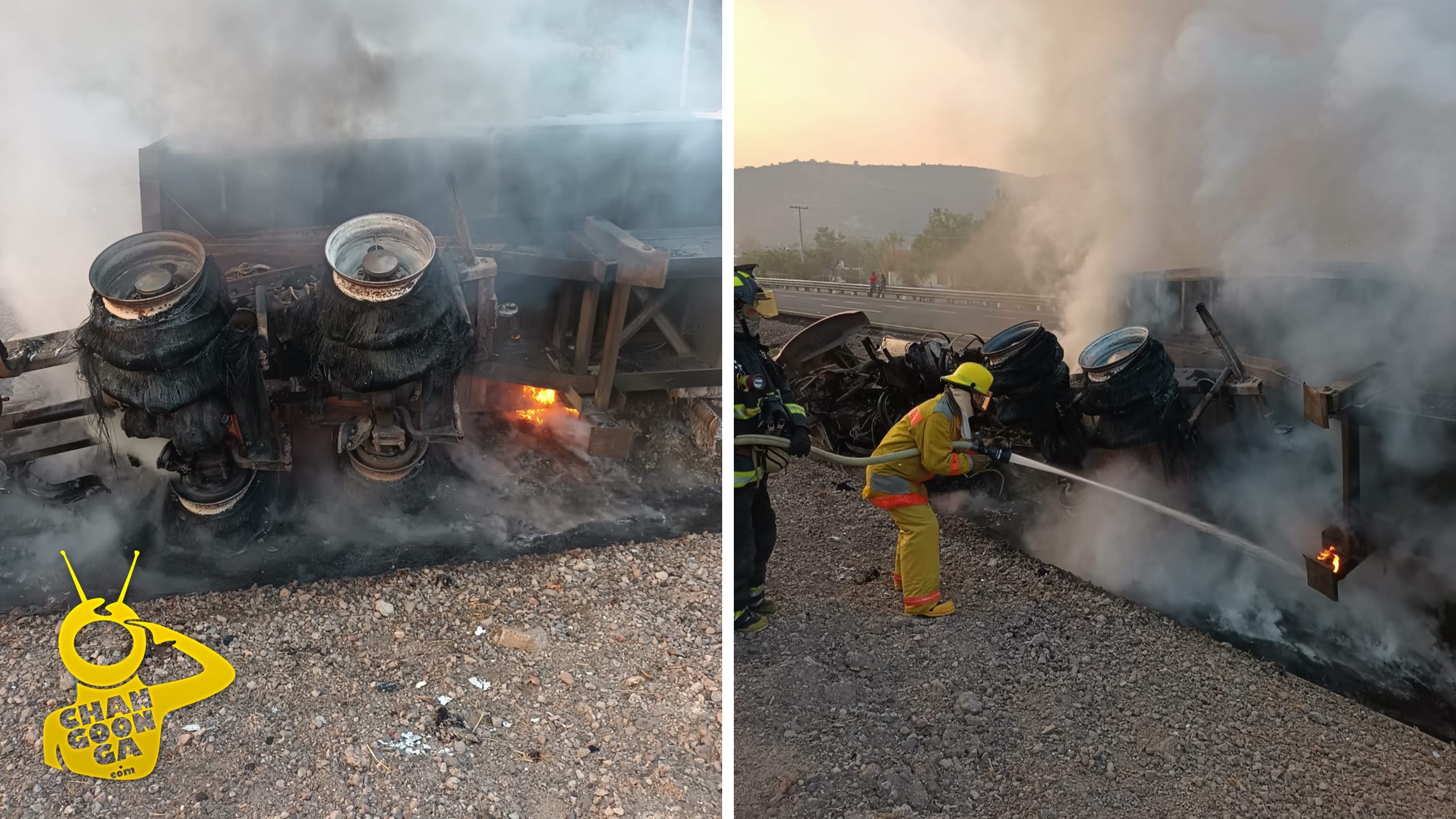 #Michoacán Trailer Vuelca Y Se Incendia En la México- Guadalajara ...