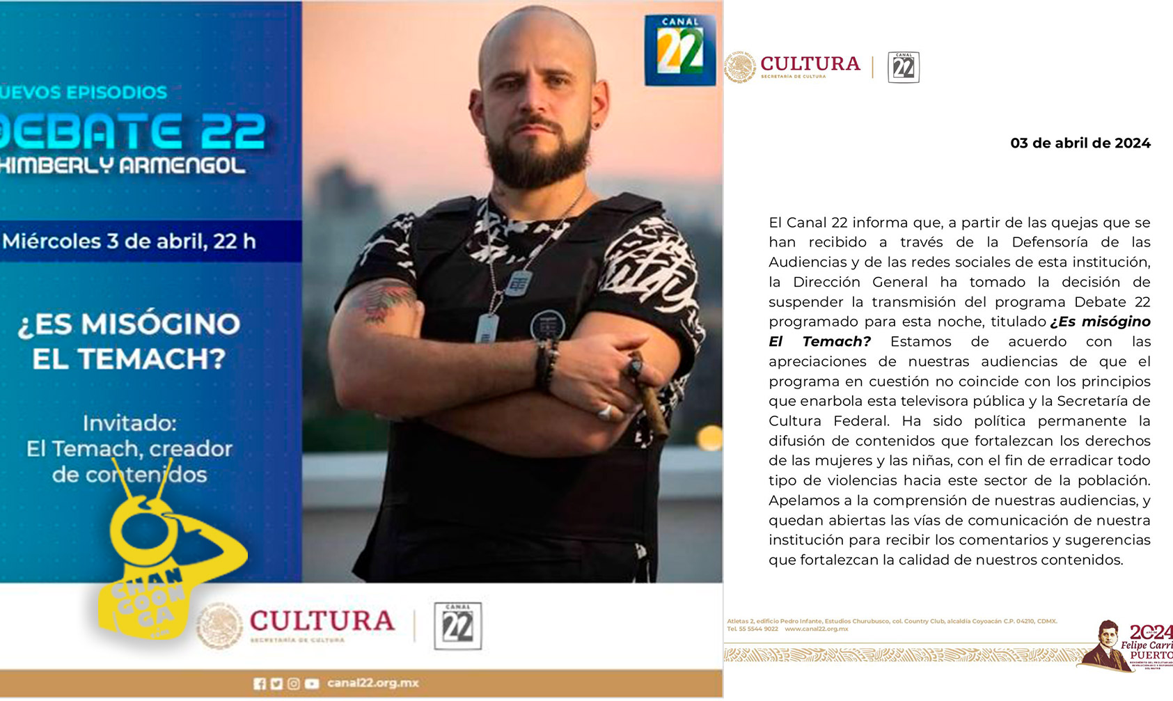 No Se Agüite Mi Compa: Canal 22 Suspende Programa De Debate Con El ...