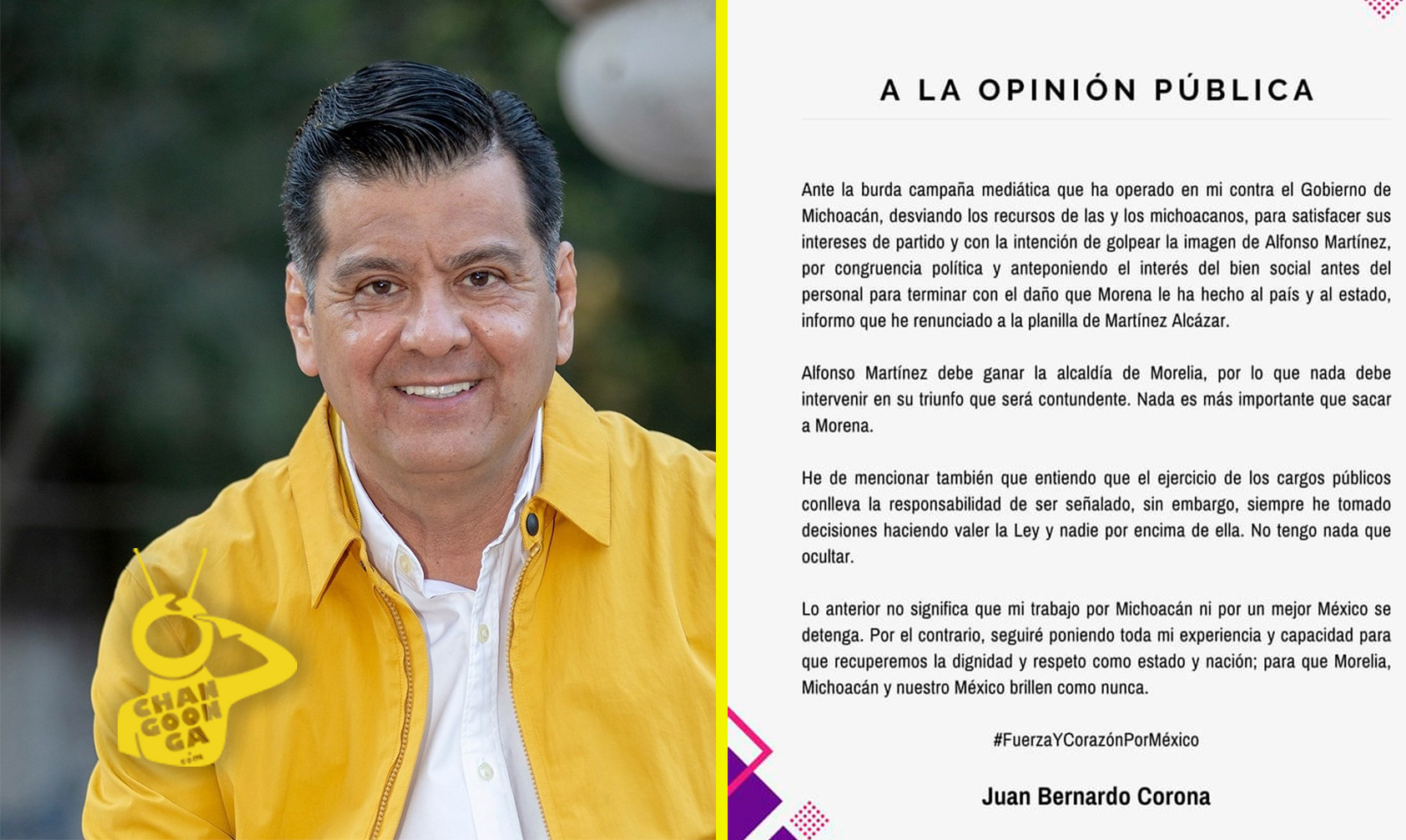 #Morelia Ante Presión Mediática Juan Bernardo Corona Se Baja De ...